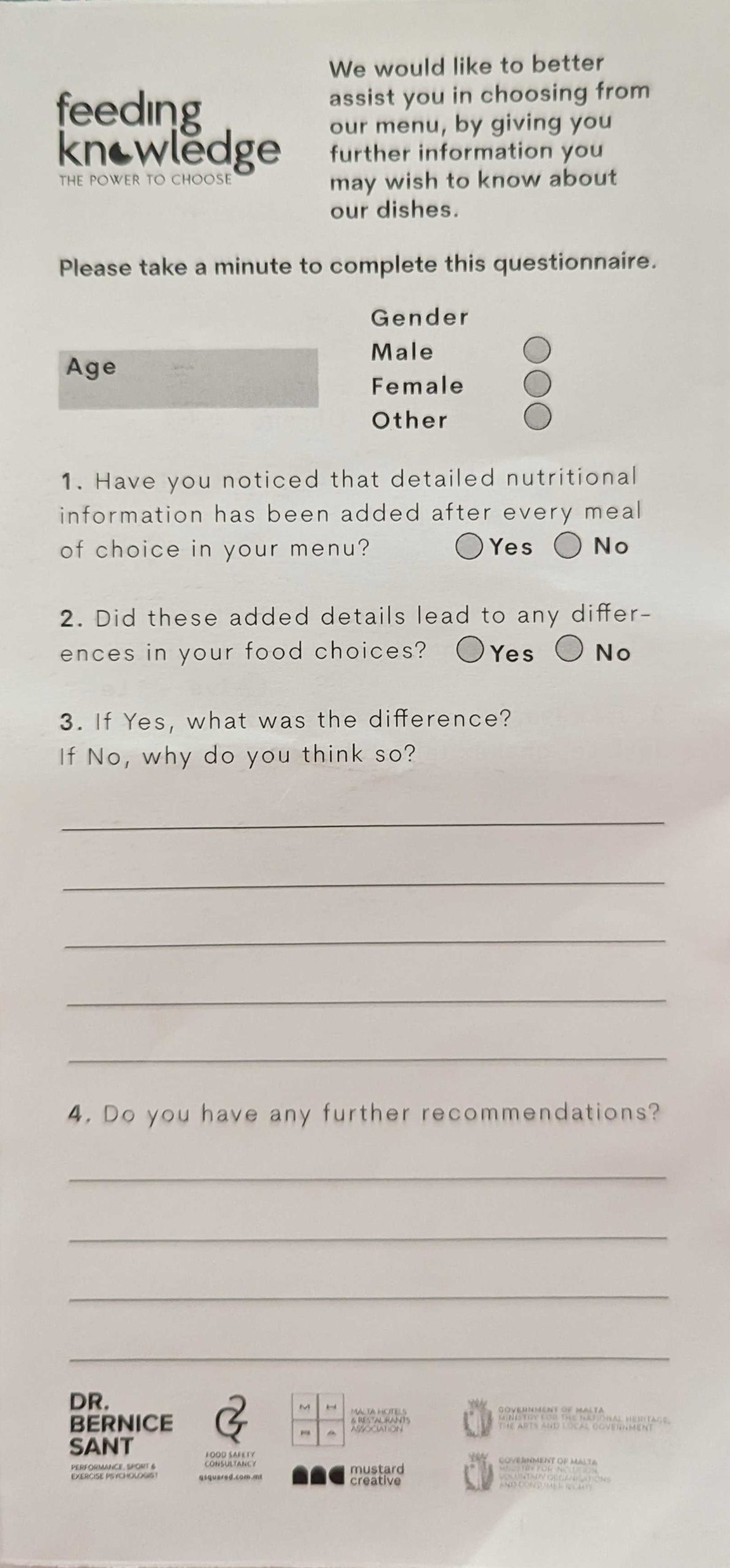 Nutritional labelling for restaurant menus pilot project launches for ...